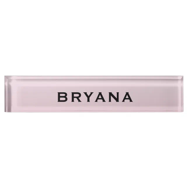 Blush Pink Dipped Modern Personalized Desk Desk Name Plate | Zazzle