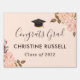 Blush Pink English Rose Graduate Graduation Sign | Zazzle