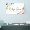 Blush Pink Floral Baby in Bloom Baby Shower Banner | Zazzle