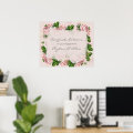 Blush Pink Floral Congratulations Engagement Poster | Zazzle