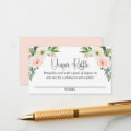 Blush Pink Floral Diaper Raffle Script Text Enclosure Card | Zazzle