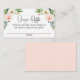 Blush Pink Floral Diaper Raffle Script Text Enclosure Card | Zazzle