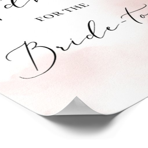 Blush pink floral gold advice for the bride sign | Zazzle