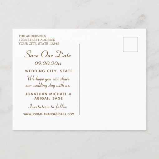 Blush Pink Floral Gold Frame Wedding Save The Dave Announcement