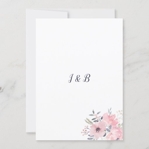 Blush Pink Floral Header Wedding | Invitation | Zazzle