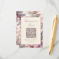 Blush Pink Floral Honeymoon Fund QR Code Cards | Zazzle
