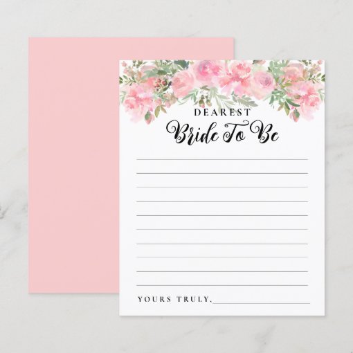 Blush Pink Floral Letter Bride To Be Bridal Shower | Zazzle