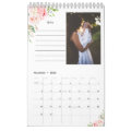 Blush Pink Floral Photo Calendar With Notes | Zazzle