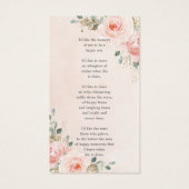 Blush Pink Floral Photo Funeral Memorial Bookmark | Zazzle