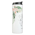 Blush pink floral thank you teacher gift thermal tumbler | Zazzle