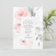 Blush Pink Flowers, Greenery, First Holy Communion Invitation | Zazzle