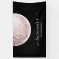 blush pink full moon elegant banner | Zazzle