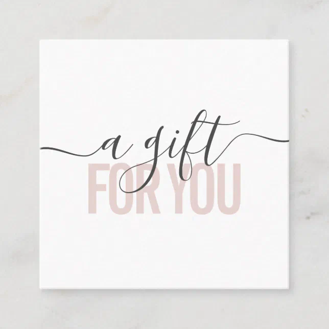 Blush pink gift certificate beauty salon script | Zazzle