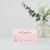 Blush Pink Girly Logo Prize Raffle Business Ticket | Zazzle