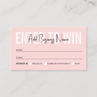 Blush Pink Girly Logo Prize Raffle Business Ticket | Zazzle