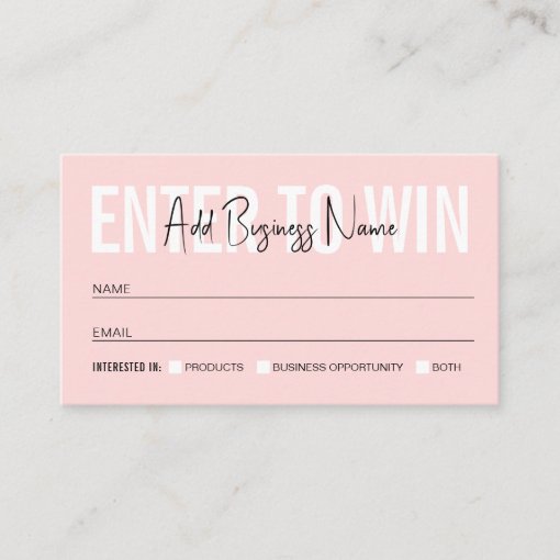 Blush Pink Girly Logo Prize Raffle Business Ticket | Zazzle