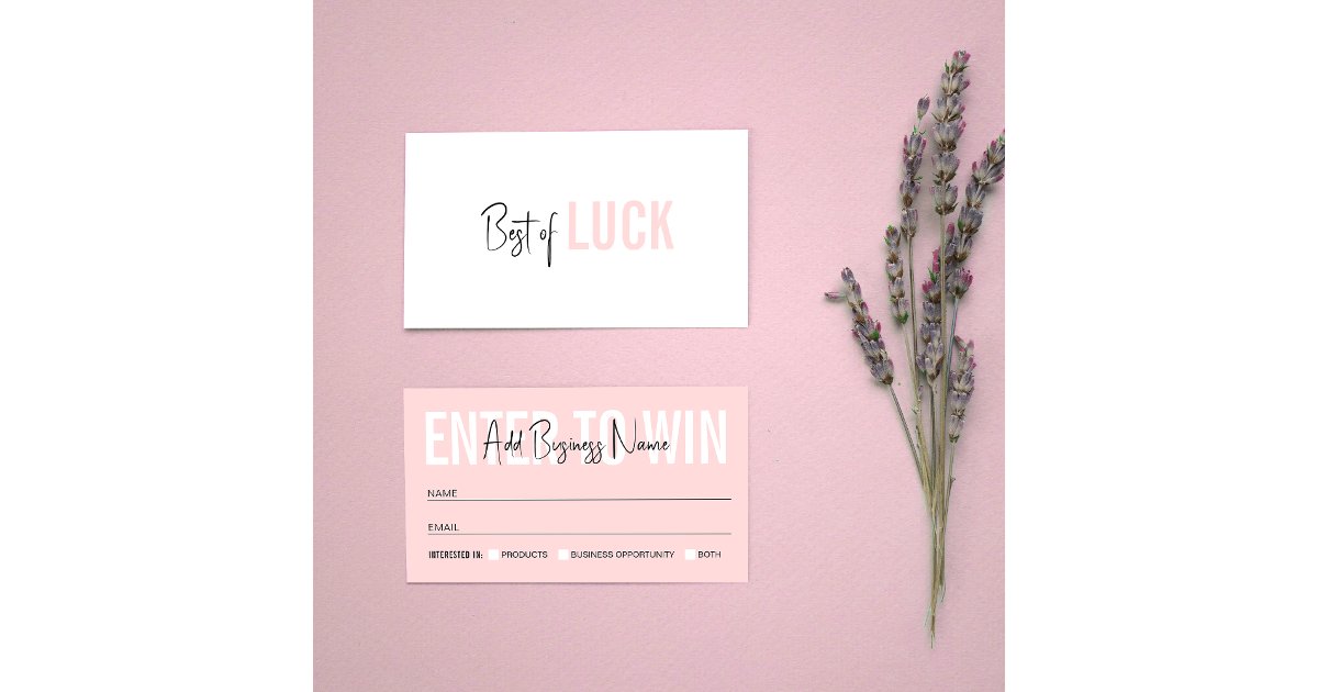 Blush Pink Girly Logo Prize Raffle Business Ticket | Zazzle