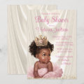 Blush Pink Gold African Princess Baby Shower Invitation | Zazzle