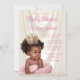 Blush Pink Gold African Princess Baby Shower Invitation | Zazzle