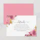 Blush Pink & Gold Floral Wedding Details Enclosure Card | Zazzle