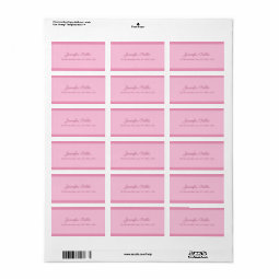 Blush Pink Handwritten Script Text Elegant Address Label | Zazzle