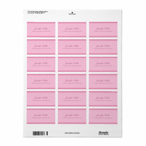 Blush Pink Handwritten Script Text Elegant Address Label | Zazzle