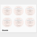 Blush Pink Ingredient and Allergen Food Label | Zazzle