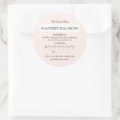 Blush Pink Ingredient and Allergen Food Label | Zazzle