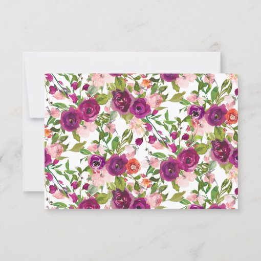 Blush Pink & Marsala Floral Words of Wisdom Card | Zazzle