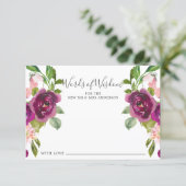 Blush Pink & Marsala Floral Words of Wisdom Card | Zazzle
