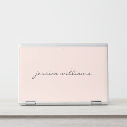 Blush Pink Minimalist Modern Handwriting HP Laptop Skin | Zazzle