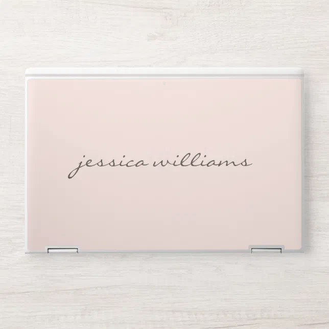 Blush Pink Minimalist Modern Handwriting HP Laptop Skin | Zazzle