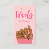 Blush Pink Nail Technician Qr Code Nails Art Salon Business Card | Zazzle