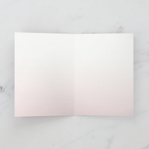Blush Pink Ombre Cat Be Brave Inspirational Card | Zazzle
