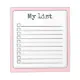 Blush Pink Retro Custom Checklist Lined Notepad | Zazzle