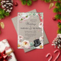Blush Pink Romantic Floral Top Hat Wedding Acrylic Invitations | Zazzle