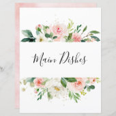 Blush Pink Rose Floral Recipe Divider | Zazzle