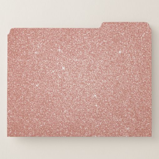 Blush Pink Rose Gold Glitter & Sparkle Monogram File Folder | Zazzle