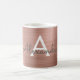 Blush Pink - Rose Gold Metallic Monogram Name Coffee Mug | Zazzle