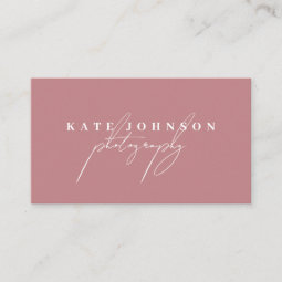 Blush Pink Signature Script QR Code Social Media Business Card | Zazzle