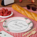 Blush Pink Silver Floral Memorial Funeral Paper Plates | Zazzle