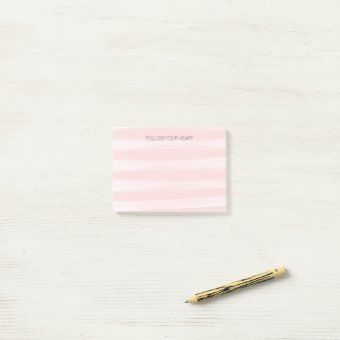 Blush Pink Stripes Post-it Notes | Zazzle