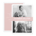 Blush Pink Then and Now Class of 2022 Graduation Announcement | Zazzle