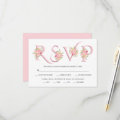 Blush pink typography and pink roses RSVP card | Zazzle