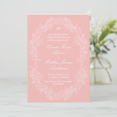 Blush Pink Victorian Antique Classic Wedding Invitation | Zazzle