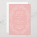 Blush Pink Victorian Antique Classic Wedding Invitation | Zazzle