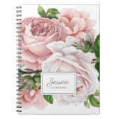 Blush Pink Vintage Floral Notebook | Zazzle