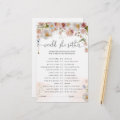 Blush Pink Watercolor Flowers Bridal Shower Game | Zazzle