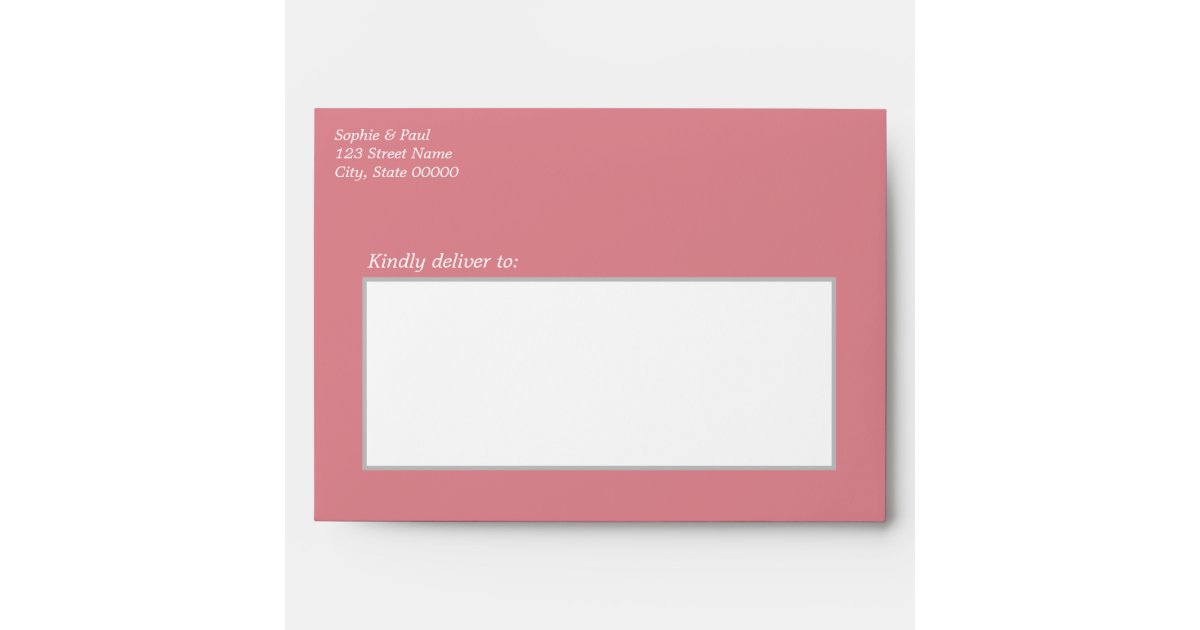 Blush Pink Wedding Invitation Envelope | Zazzle