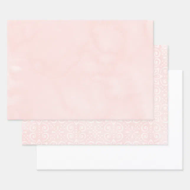 Blush Pink Wrapping Paper Sheets | Zazzle